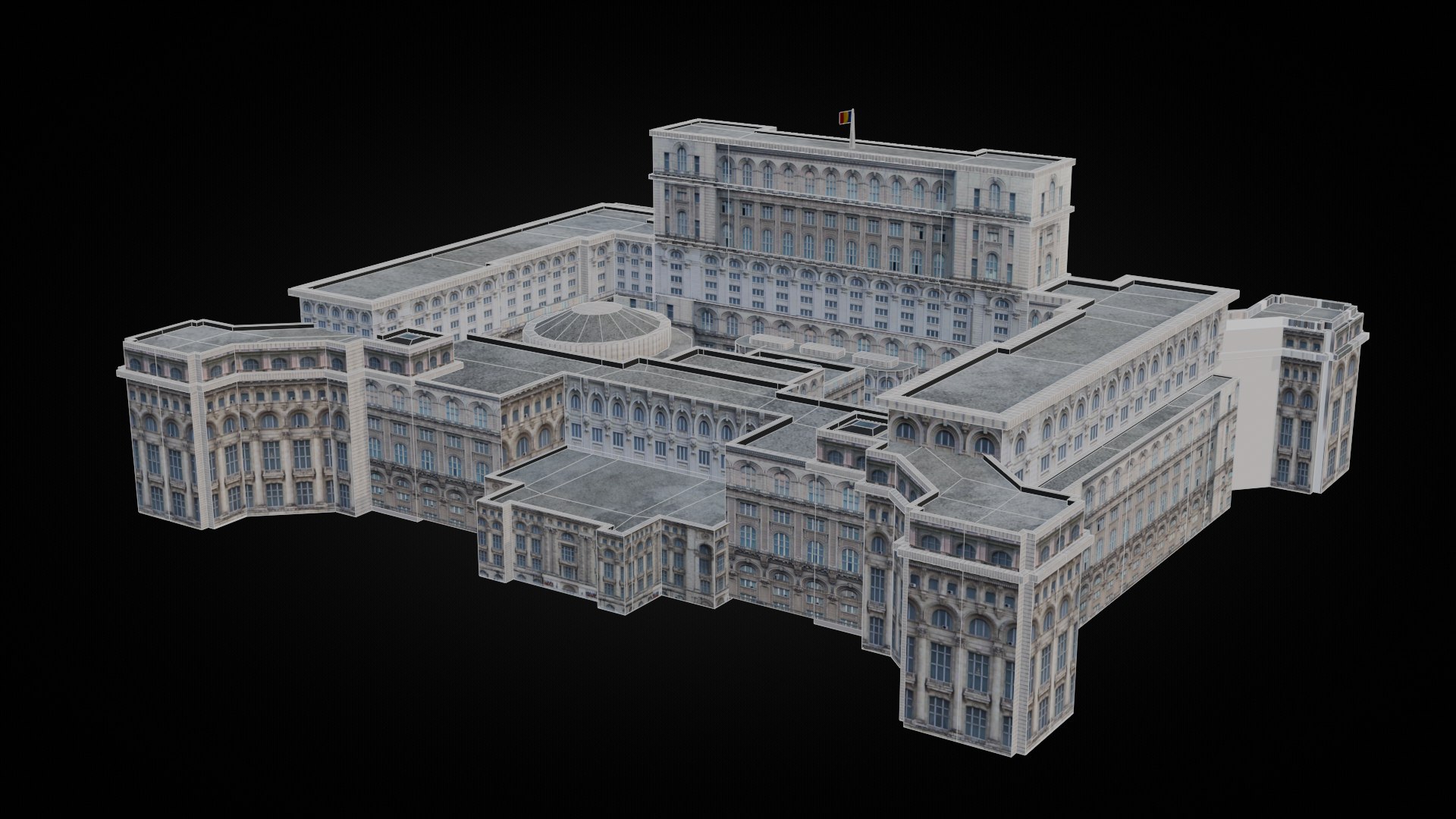 3D Low Poly Palace Of The Parliament Model - TurboSquid 2343754