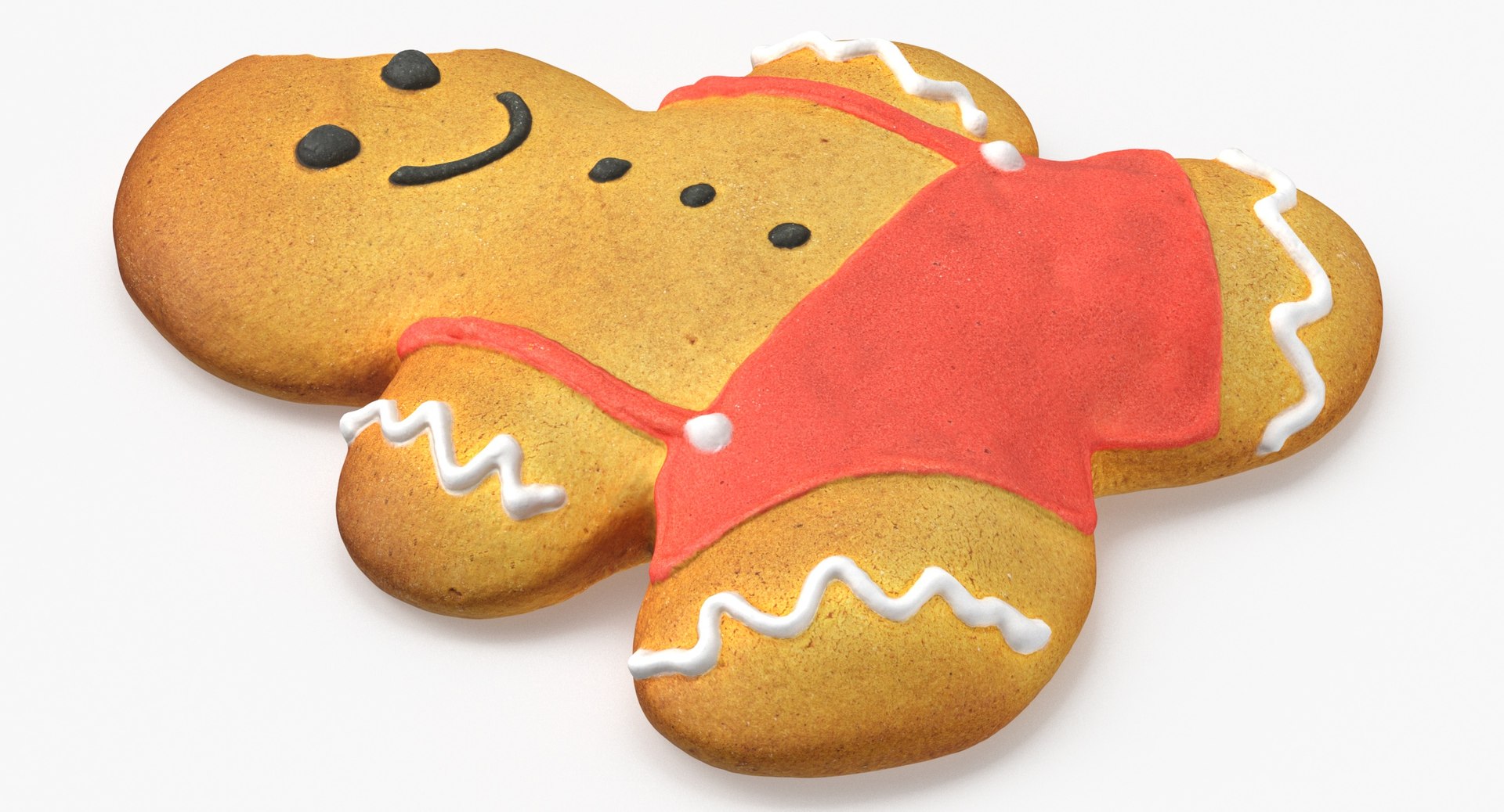 3D Gingerbread Man Cookie 01 Bitten - TurboSquid 2052799