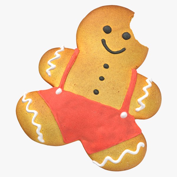 modelo 3d Gingerbread Man Cookie 01 Bitten - TurboSquid 2052799