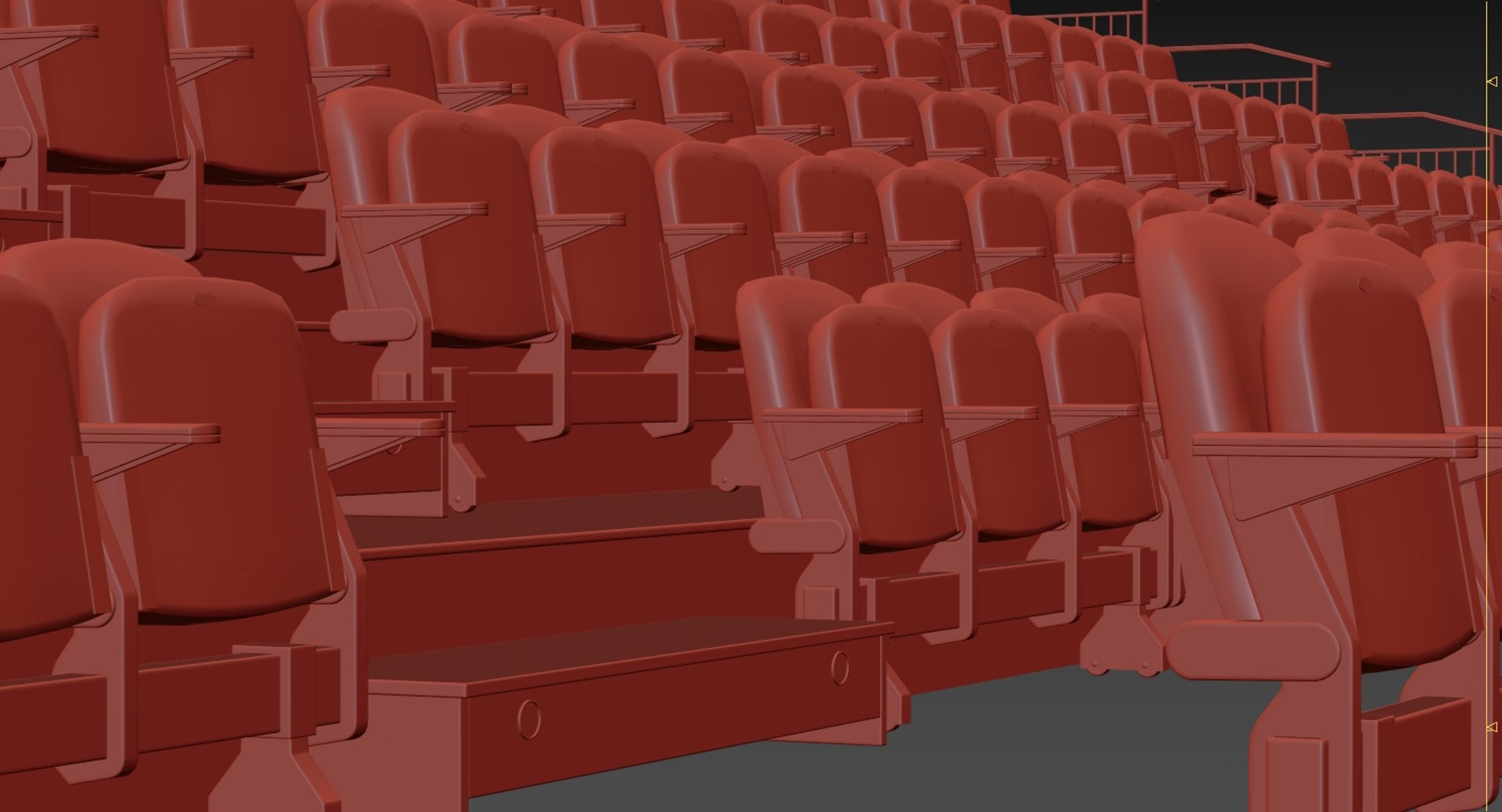 3D realistic theatre seats tribune model - TurboSquid 1389484