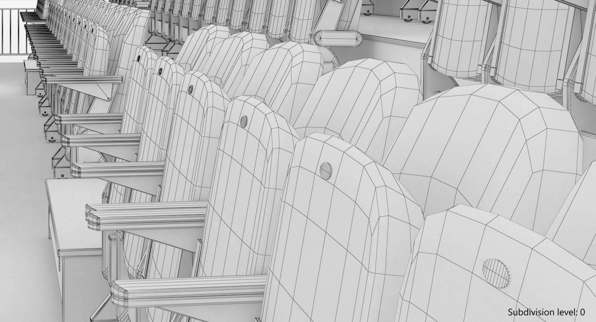 3D realistic theatre seats tribune model - TurboSquid 1389484