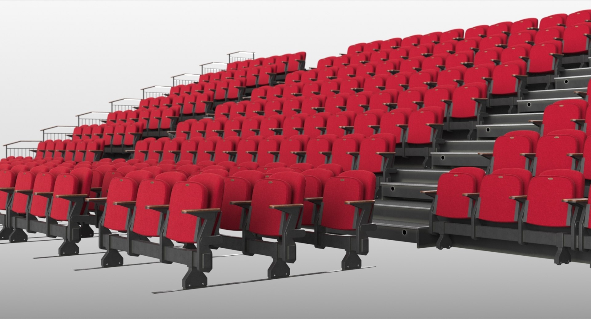 3D realistic theatre seats tribune model - TurboSquid 1389484