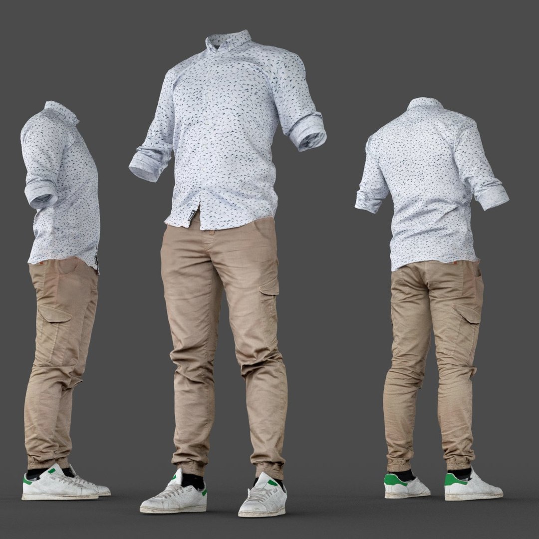 3D male clothing outfit model - TurboSquid 1329698