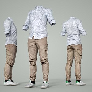 Male clothing outfit 3D model - TurboSquid 1329826