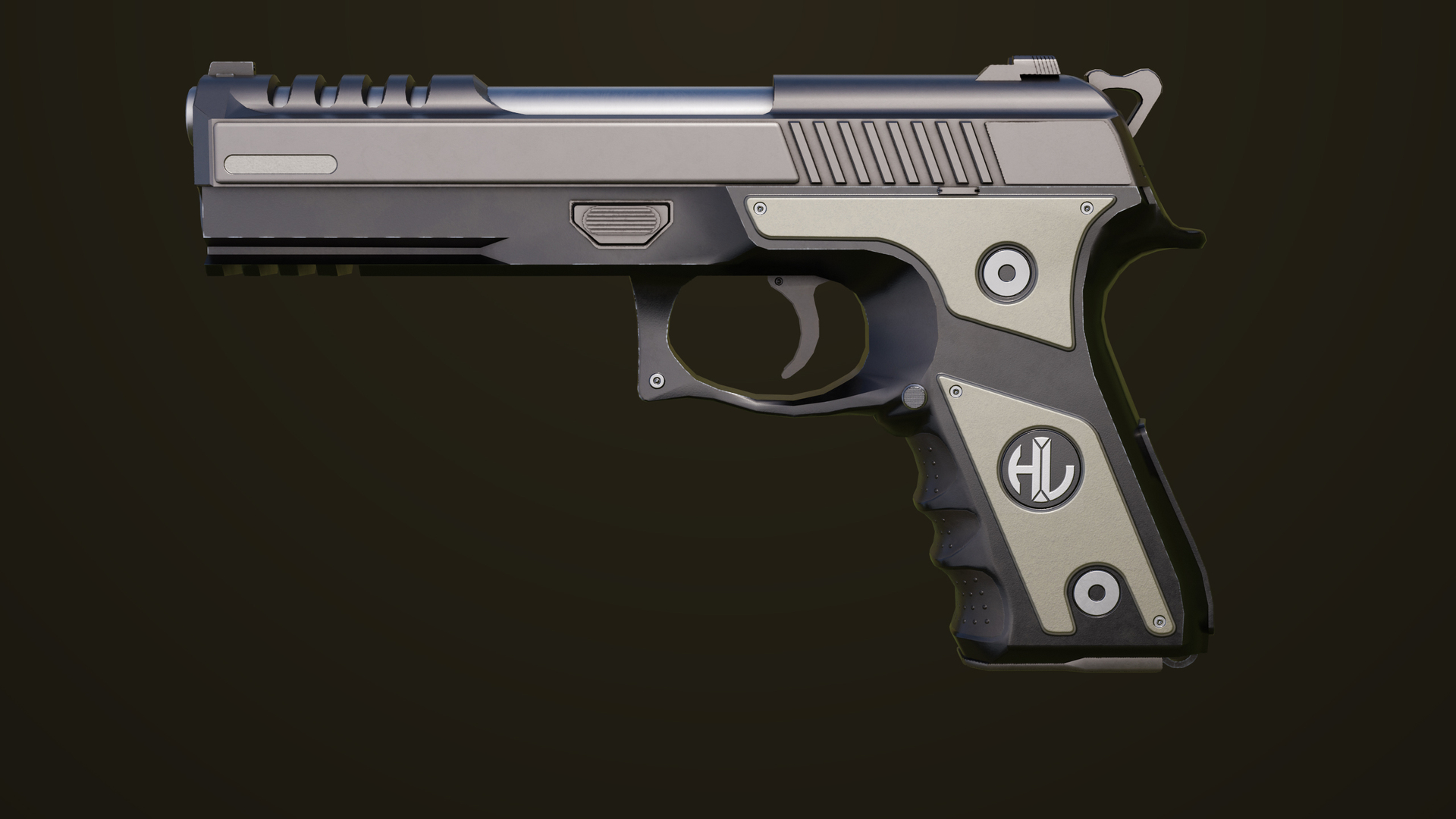 3D Pistol 02 Generic All PBR Unity UE Textures Included - TurboSquid ...