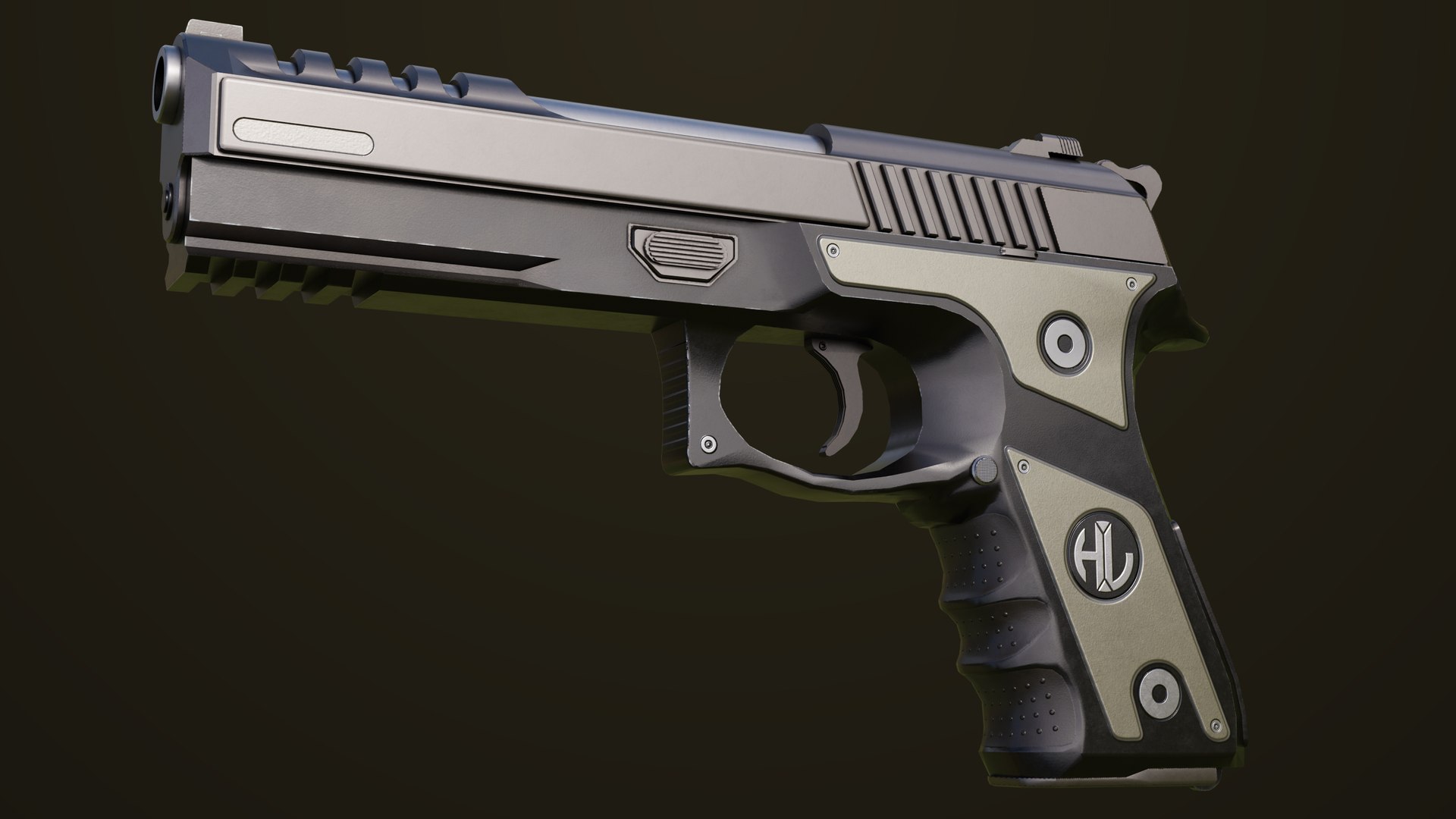 3D Pistol 02 Generic All PBR Unity UE Textures Included - TurboSquid ...
