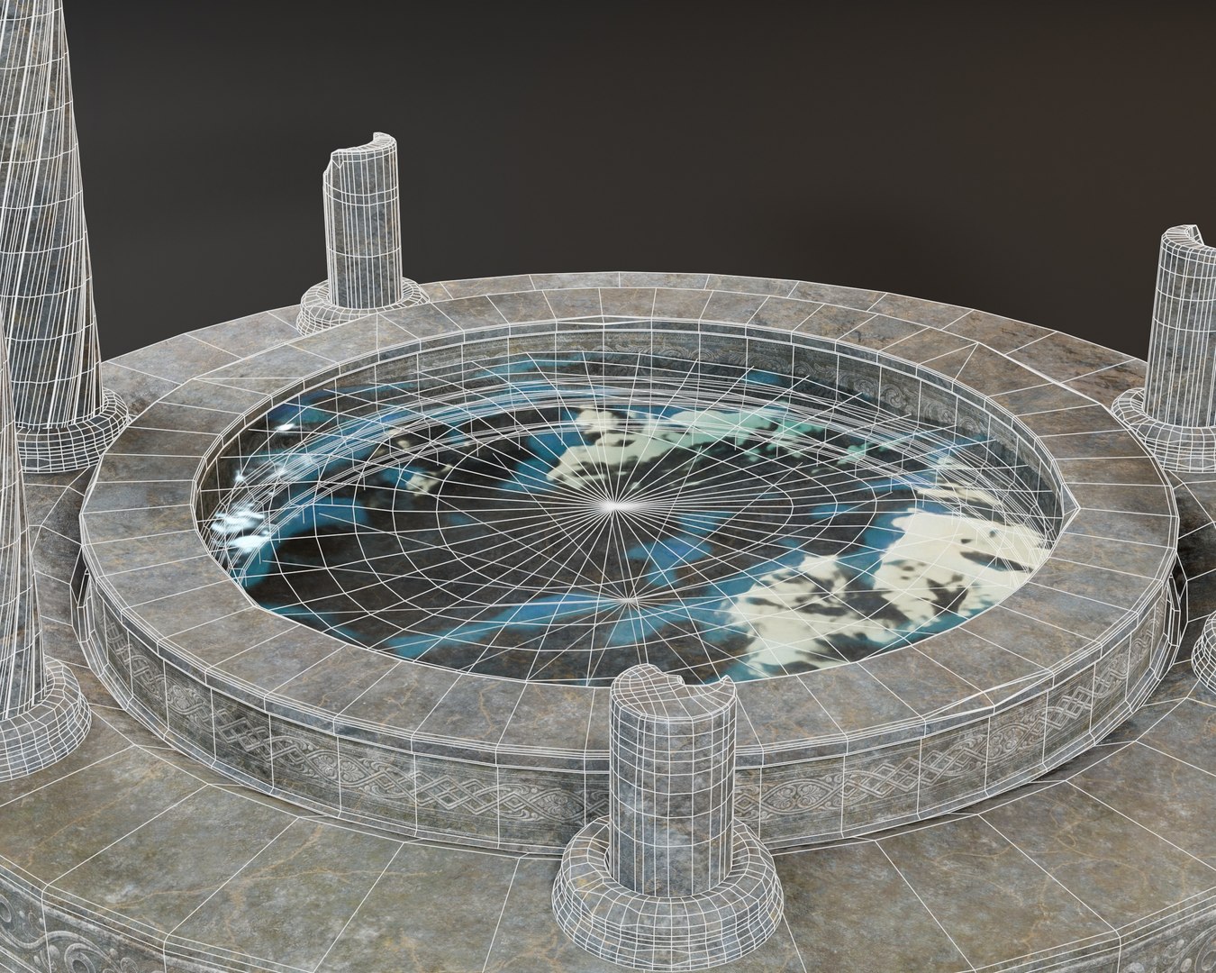 Ruined Pavilion Sanctuary Model - TurboSquid 2414040