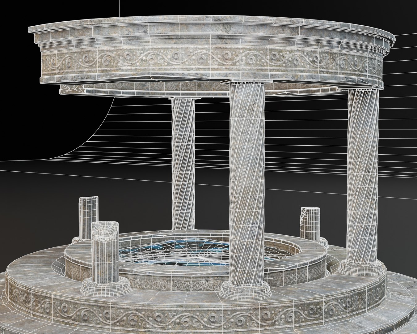 Ruined Pavilion Sanctuary Model - TurboSquid 2414040