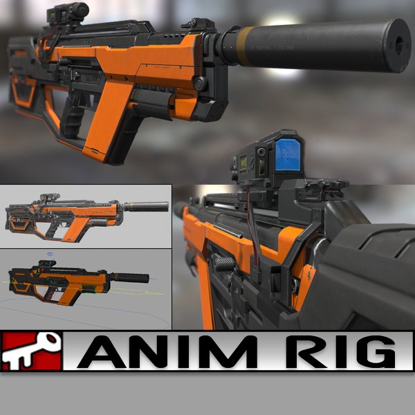 3-10x 1p69 sniper rifle 3d model