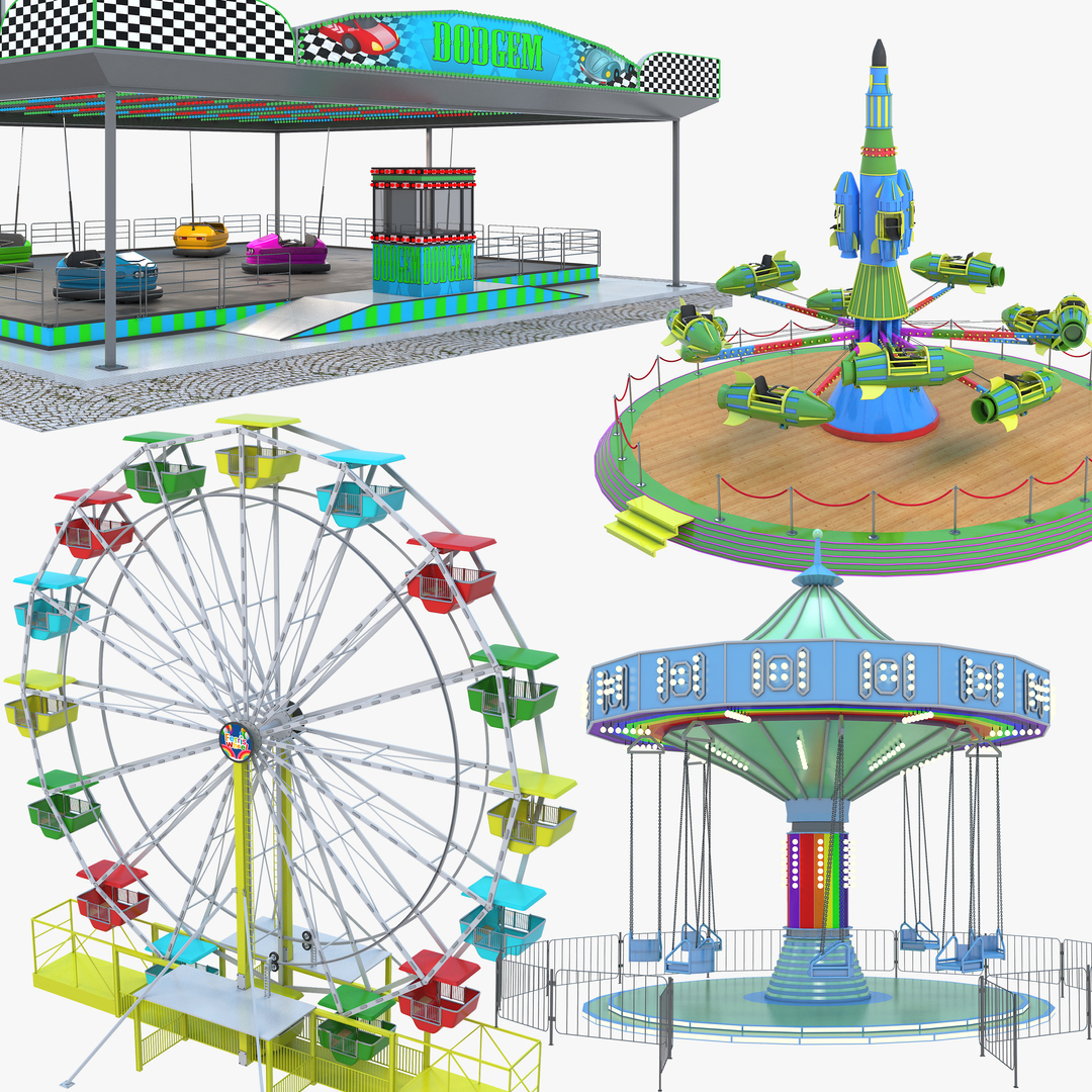3D Amusement Theme Park Collection 2 model - TurboSquid 1810676