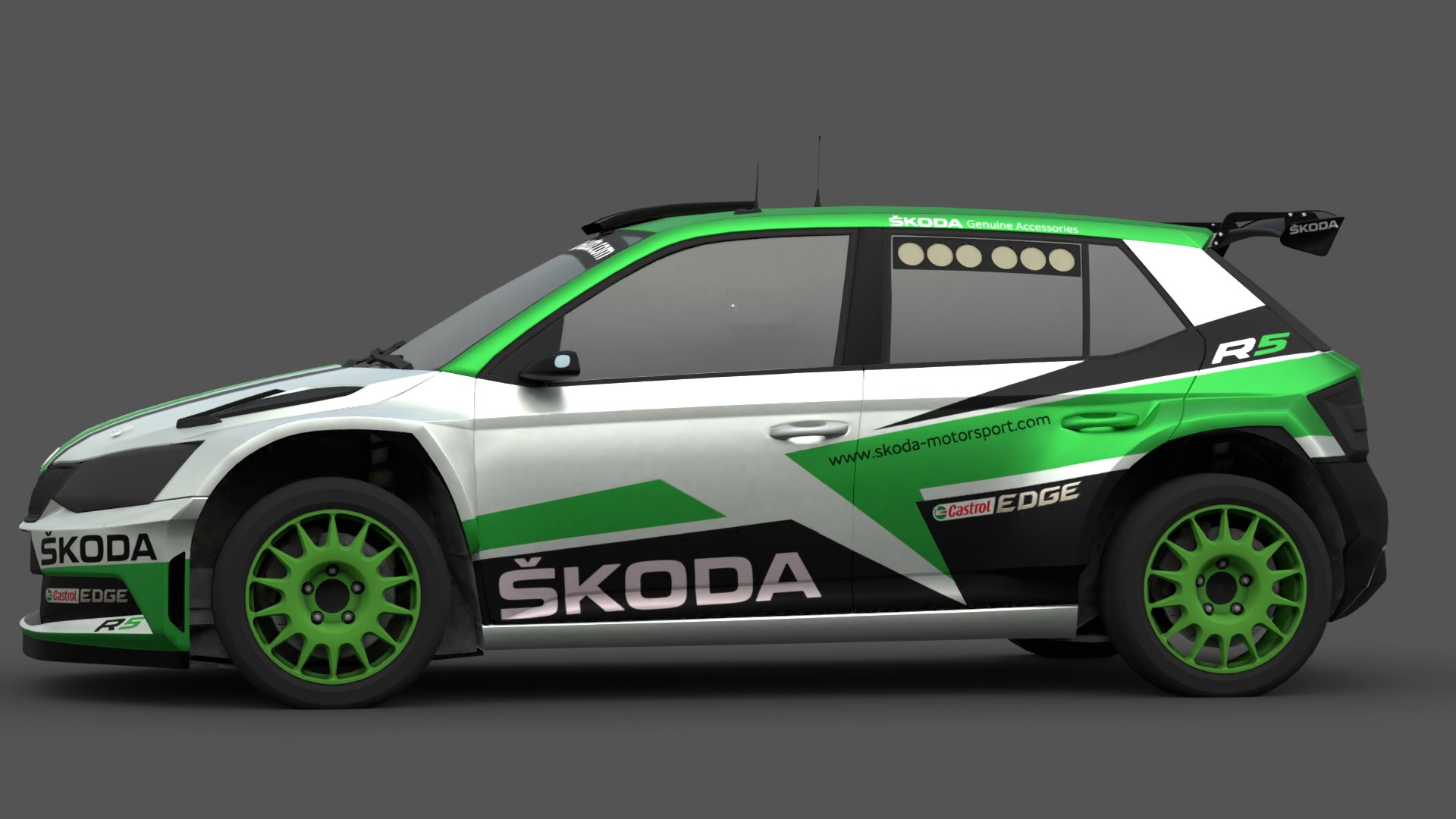 2018 Skoda Fabia R5 3D Model Rally Car Ready For Games Renders 3D ...