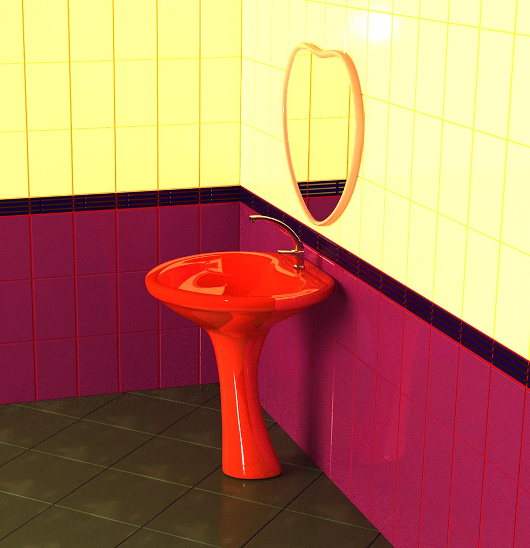 3D Wall-mounted Toilet Set - TurboSquid 2181507
