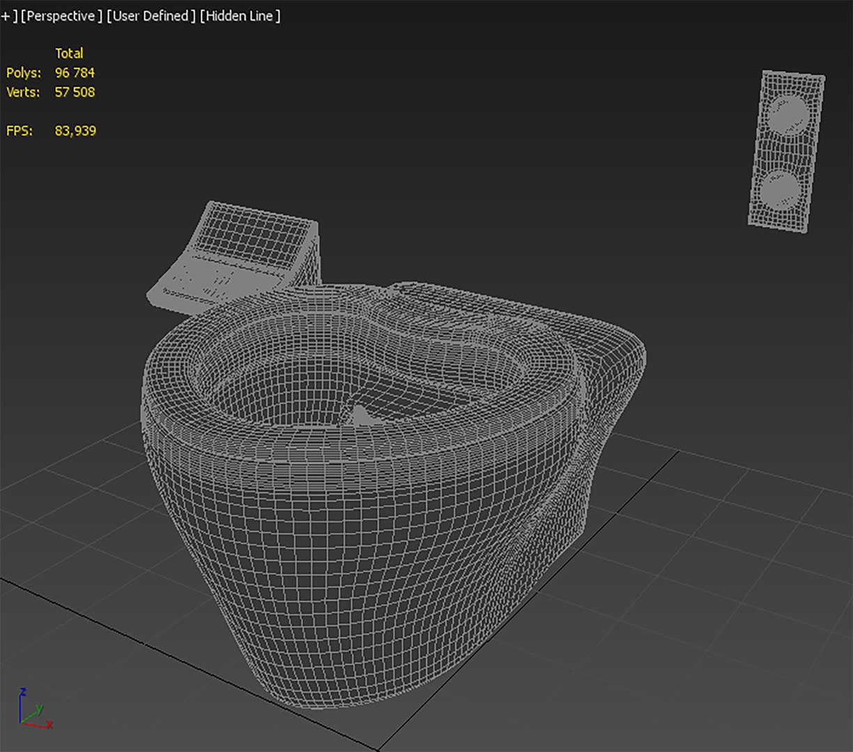 3D Wall-mounted Toilet Set - TurboSquid 2181507