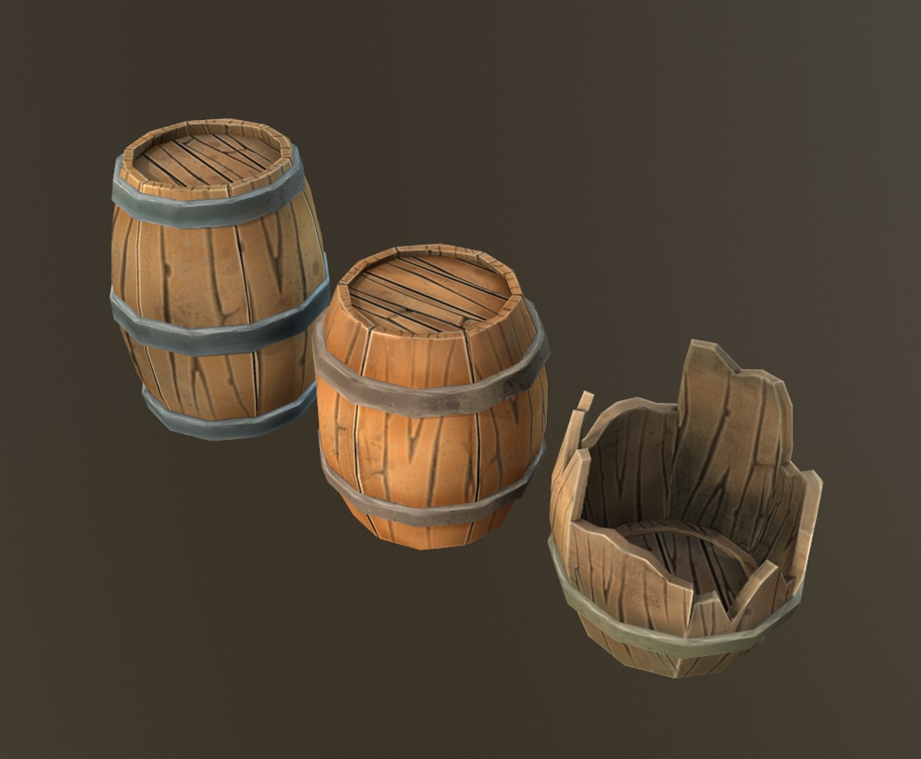 3D Stylized Wood Props Pack Model - TurboSquid 1498171