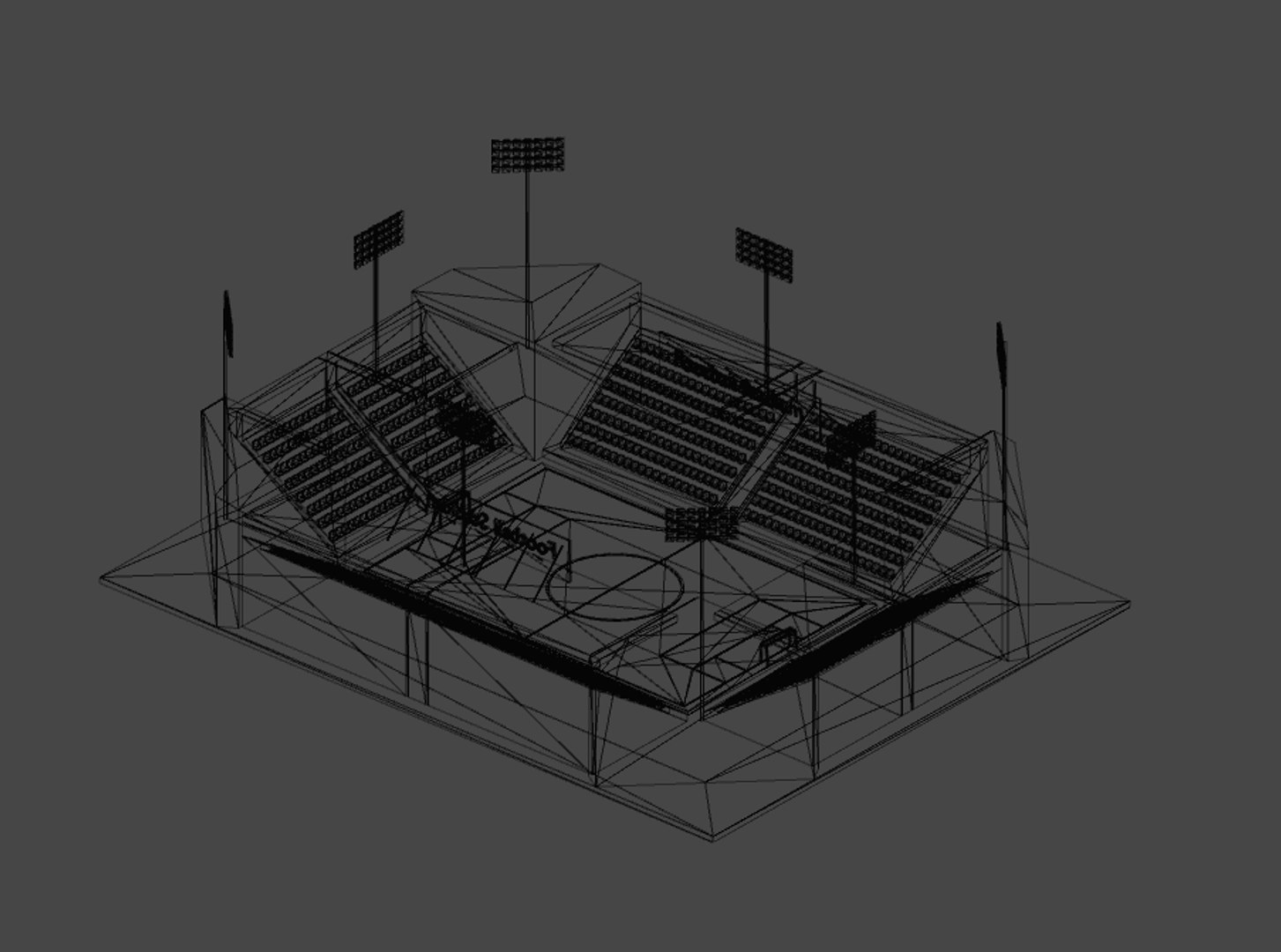 Simple Cartoon Football Stadium 3D Model - TurboSquid 1485914