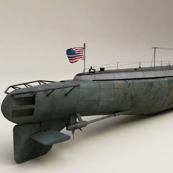 3d ww2 submarines 2 model