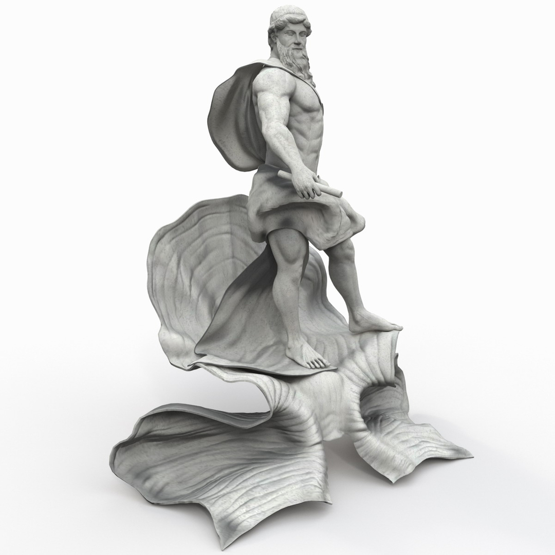 3d model oceanus statue