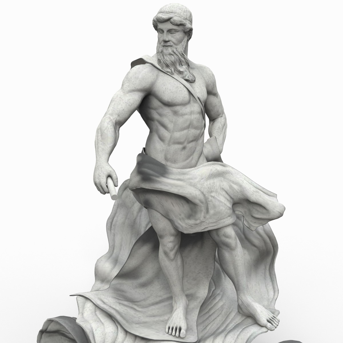 3d model oceanus statue