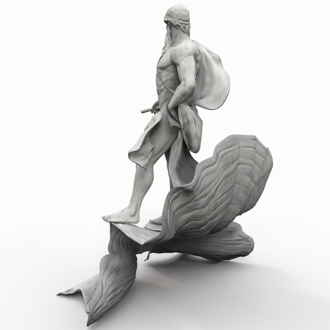 3d model oceanus statue