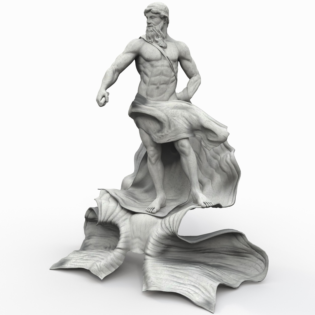 3d model oceanus statue