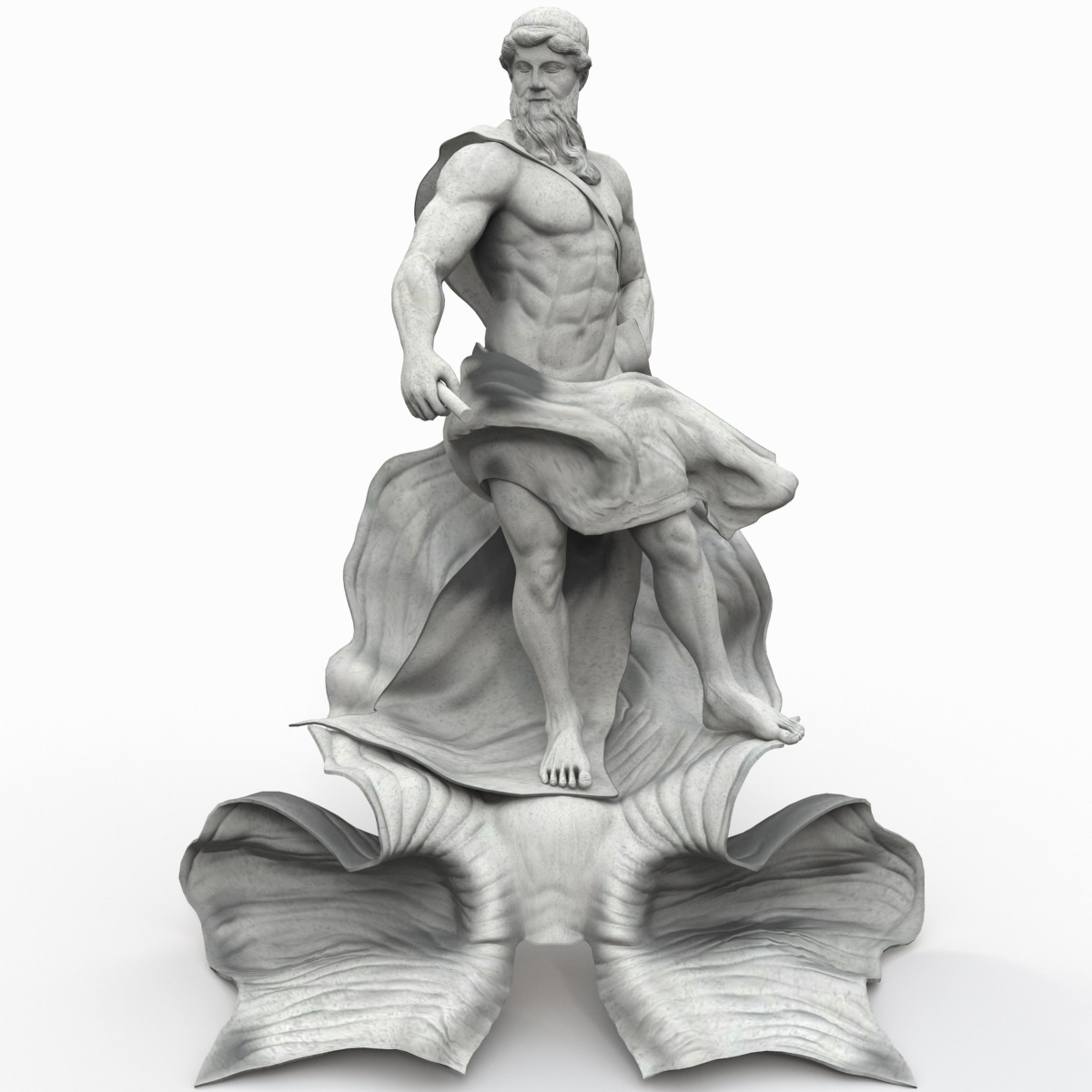 3d model oceanus statue