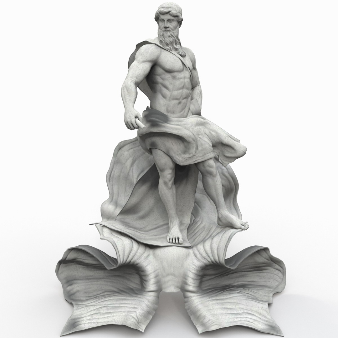 3d model oceanus statue