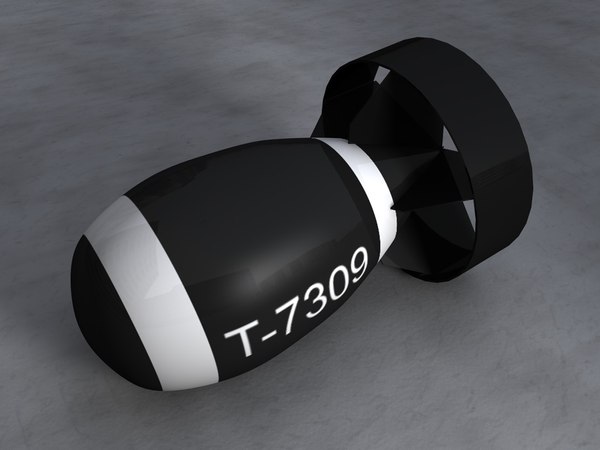 cartoon airbomb wwii 3d model