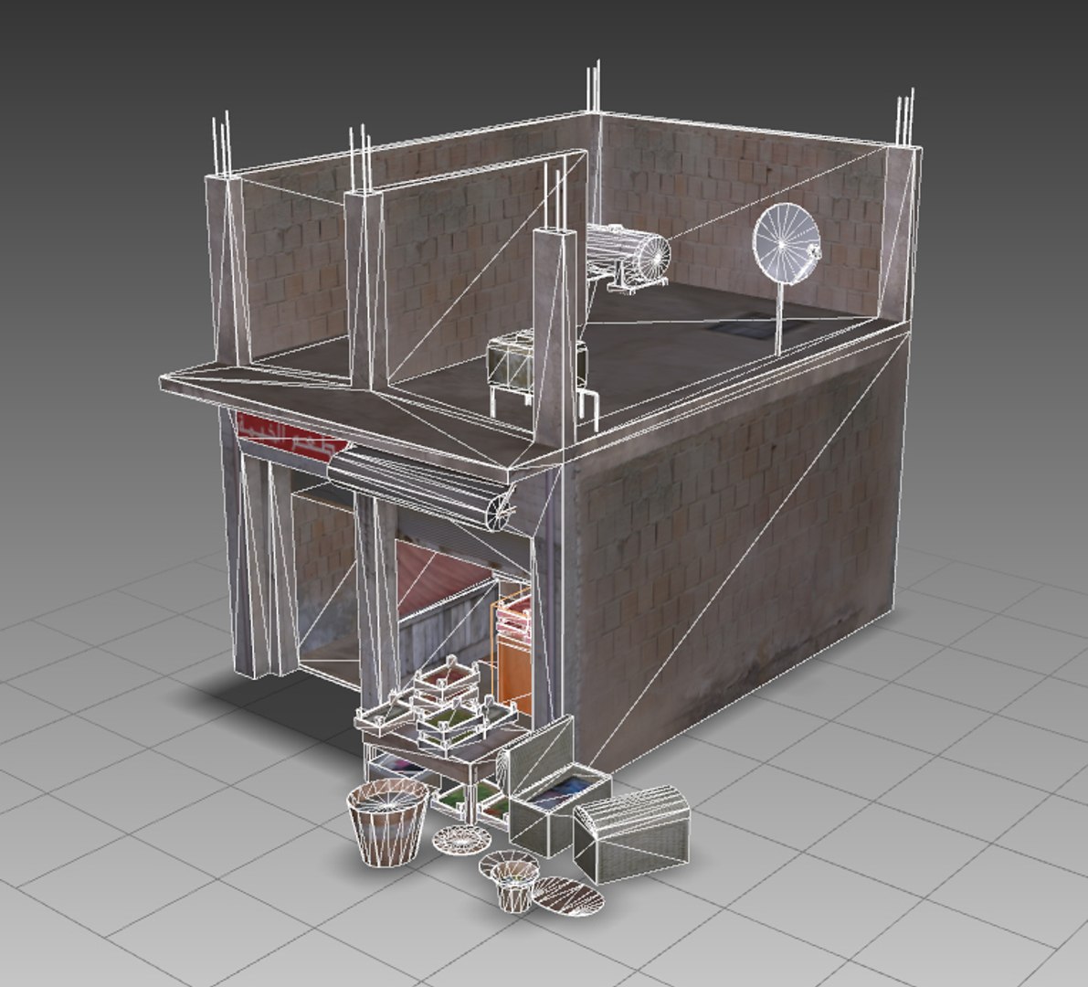 3d Model Of Arab Store Shops