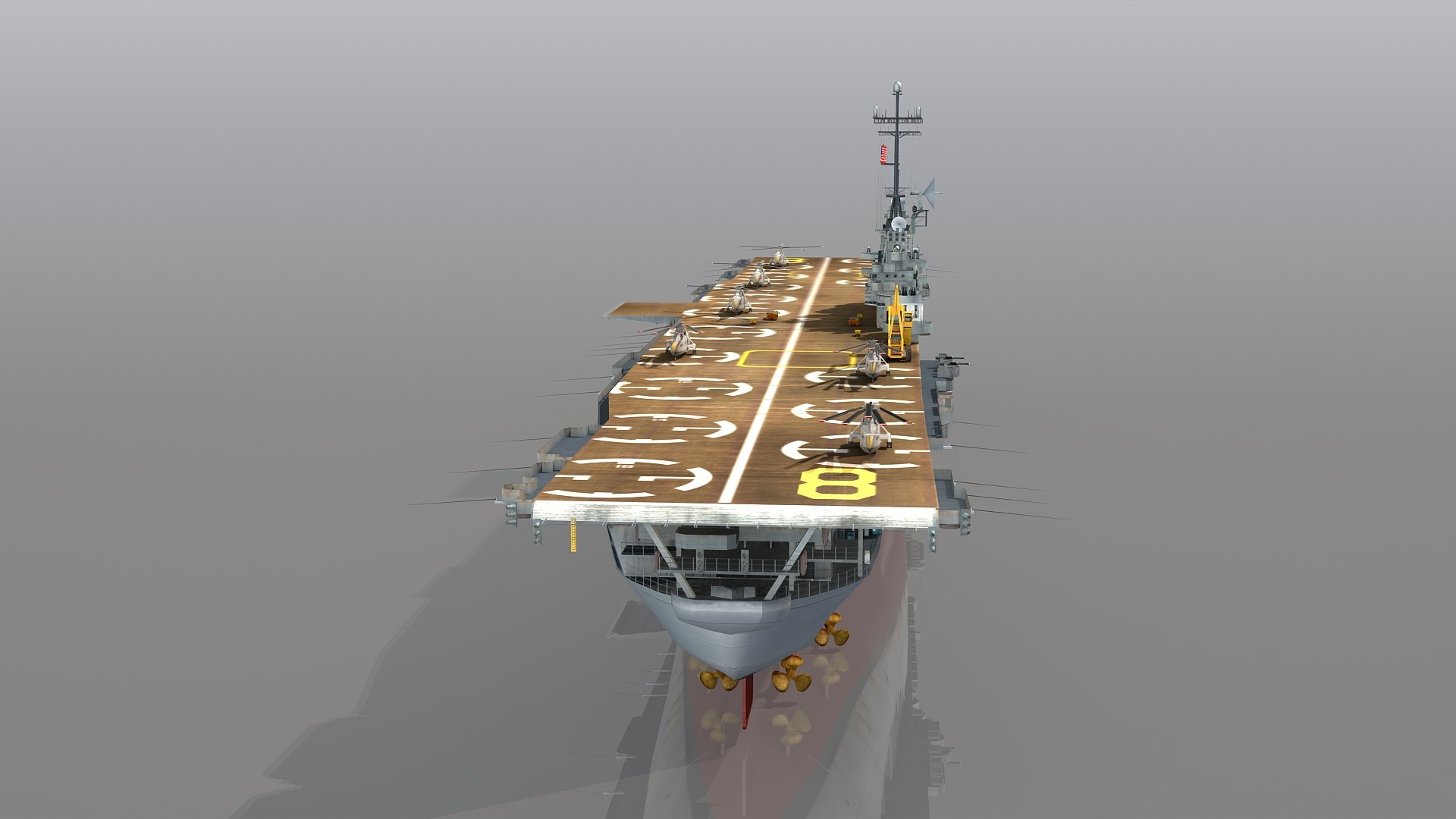3D USS Valley Forge CV-45 LPH-8 Essex-class aircraft carriers model ...