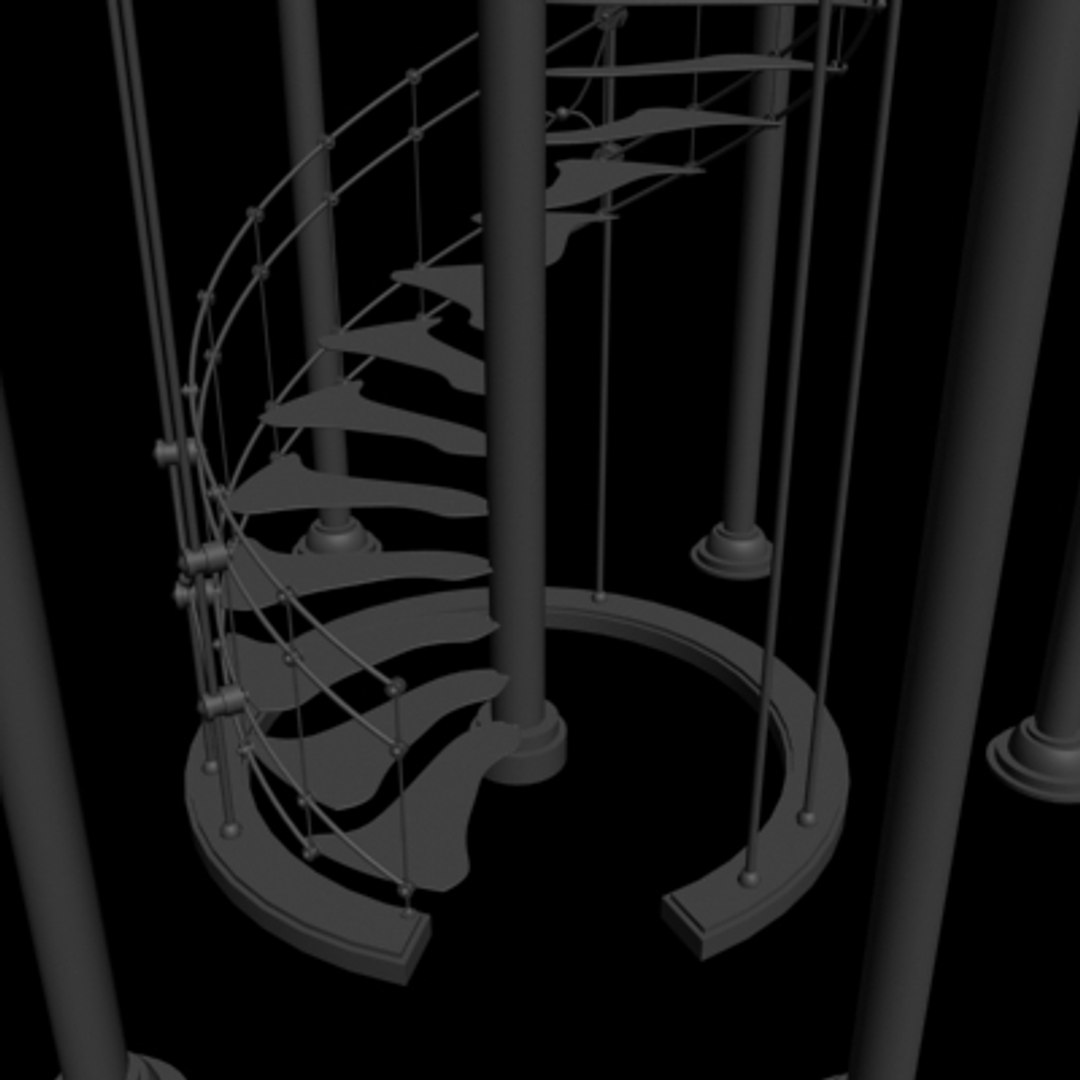3ds Max Spiral Staircase Steps