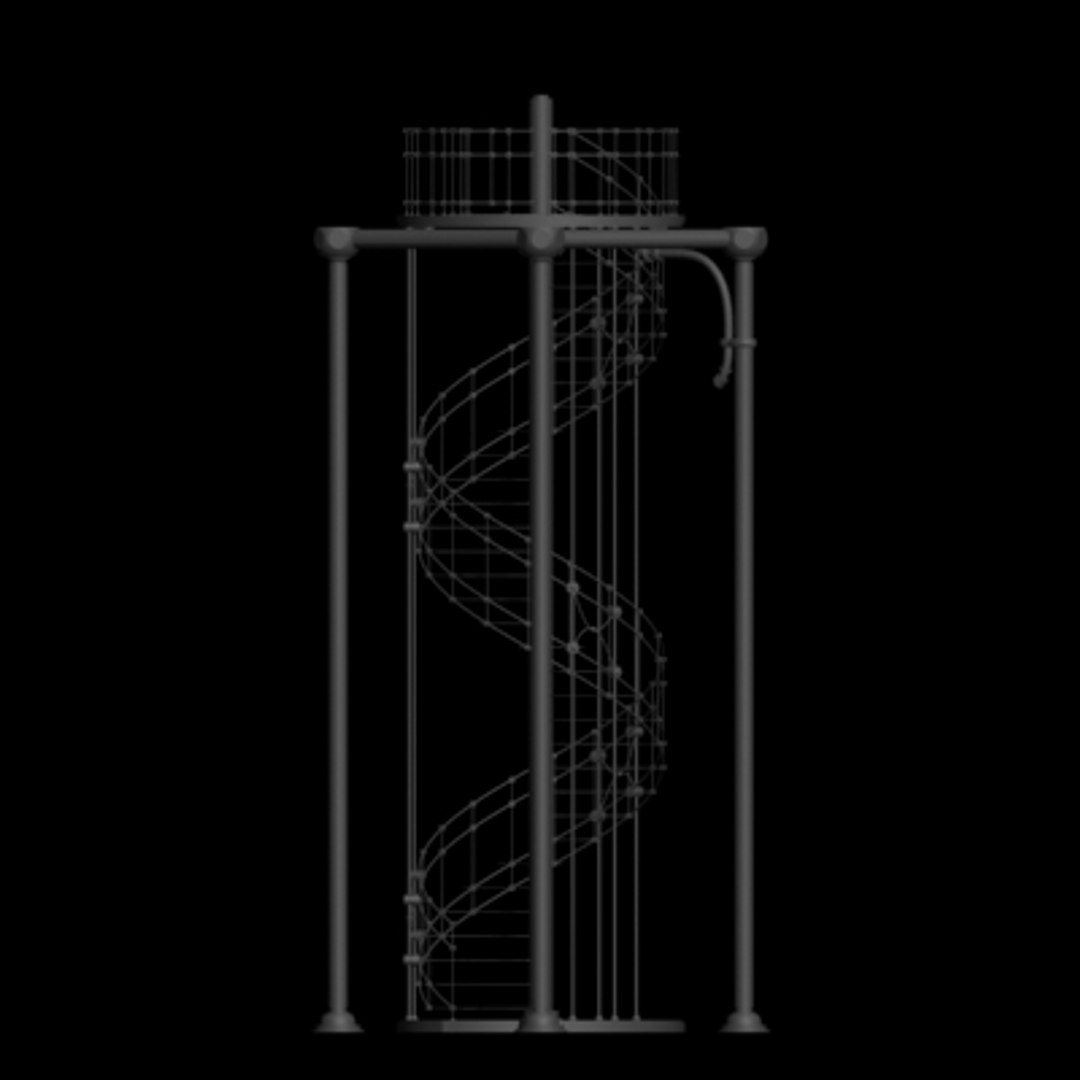 3ds Max Spiral Staircase Steps