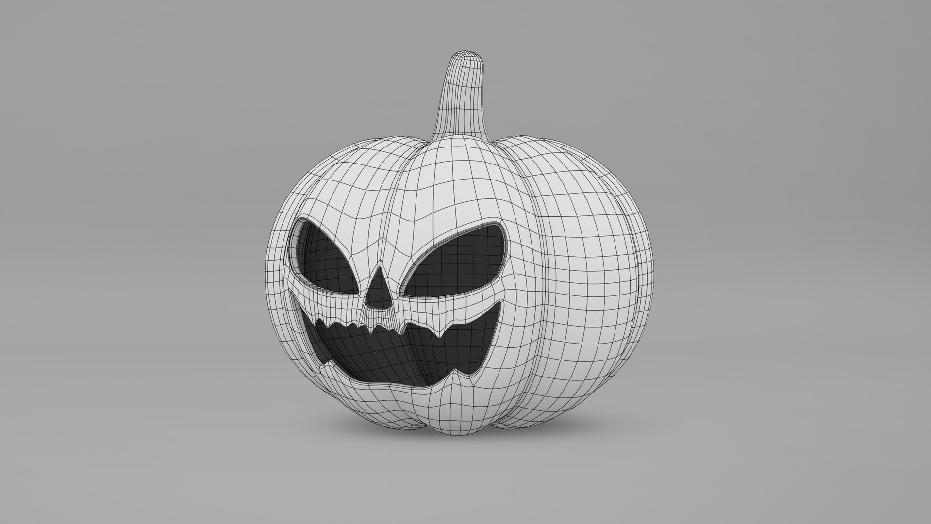 3D Scary Pumpkin Low-poly - TurboSquid 2143395