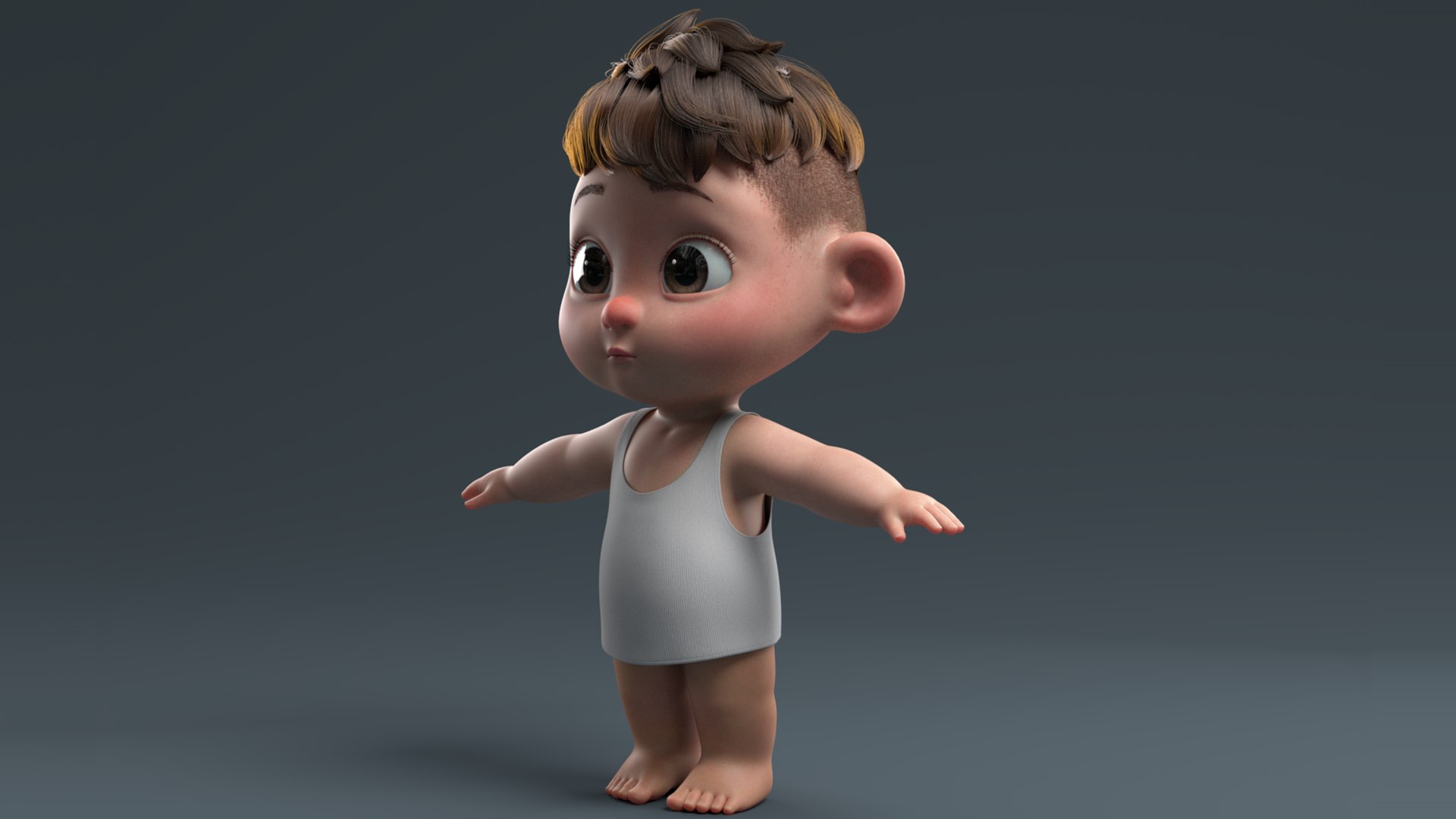 Cute Cartoon Boy Meat Toot Toot 3D Model - TurboSquid 2164937