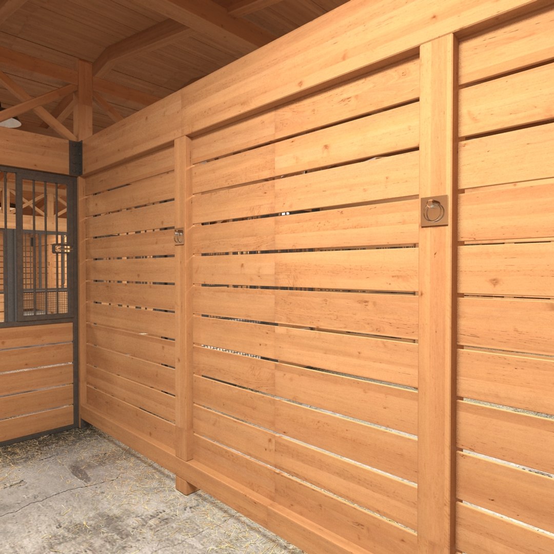 3d Stable Hay Haybales Model