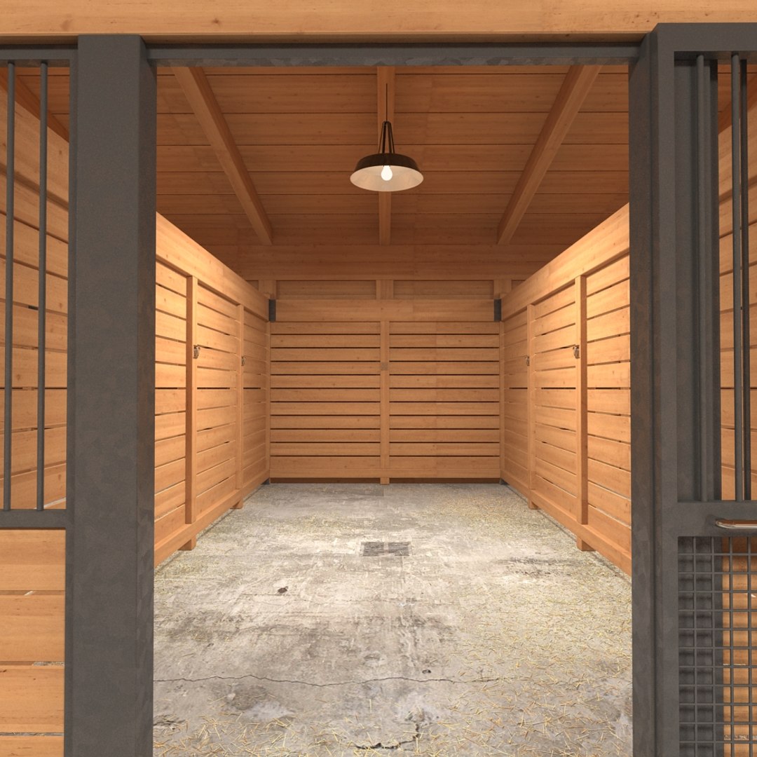 3d Stable Hay Haybales Model