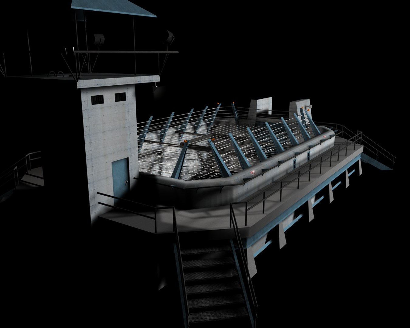 3d Model Velociraptor Pen Jurassic Park