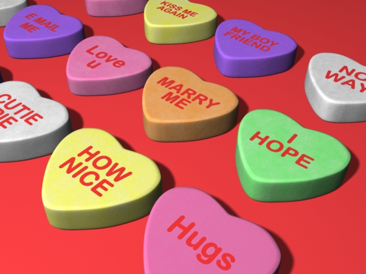 Sweetheart Candies Hearts 3d Lwo