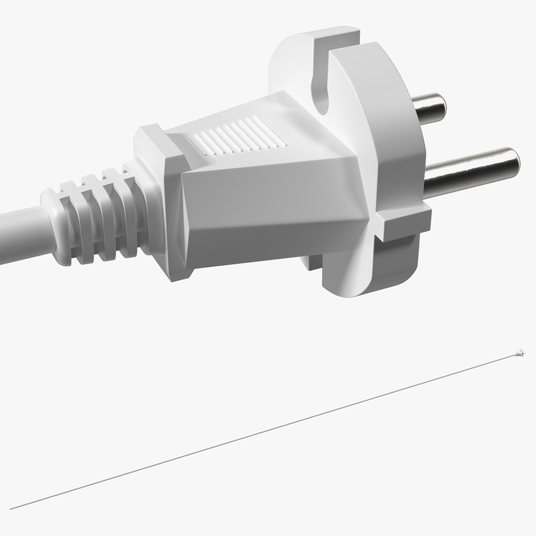 Europe Electric Plug Type E White 3D model - TurboSquid 2042320