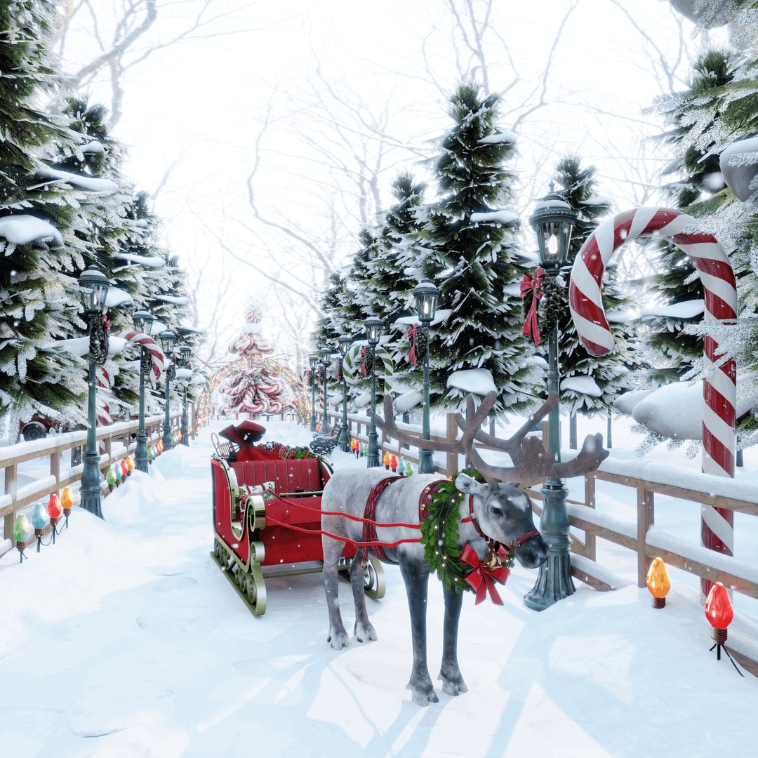 Christmas Forest Blender Scene - DAY Model - TurboSquid 2301638