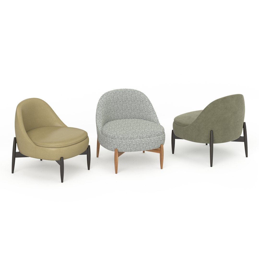 3D Minotti Sendai Armchair - TurboSquid 1937014