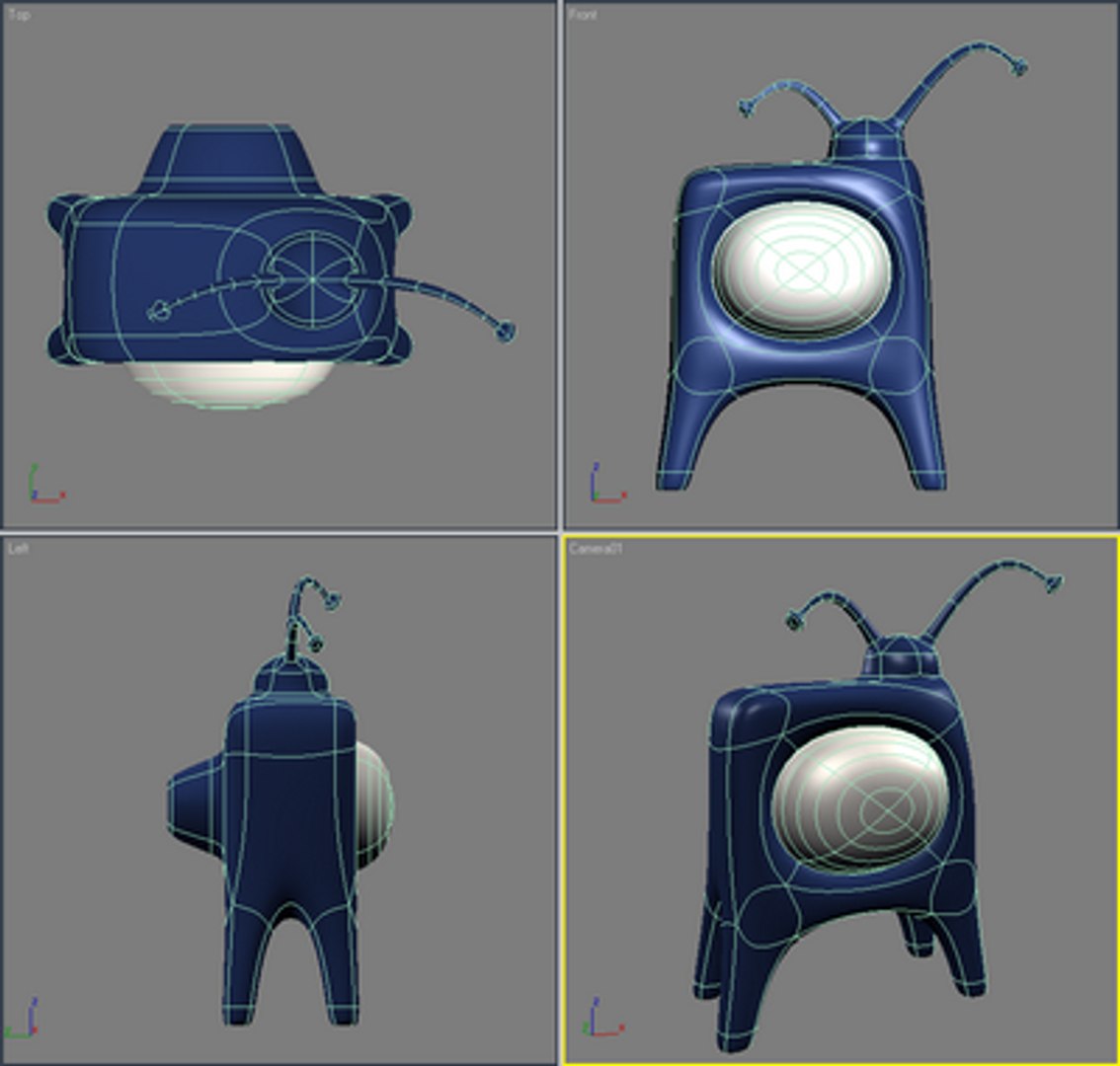 3d Model Cartoon Television