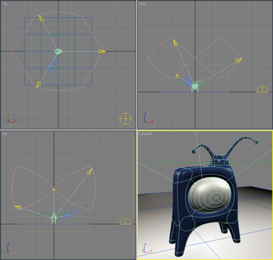 3d Model Cartoon Television