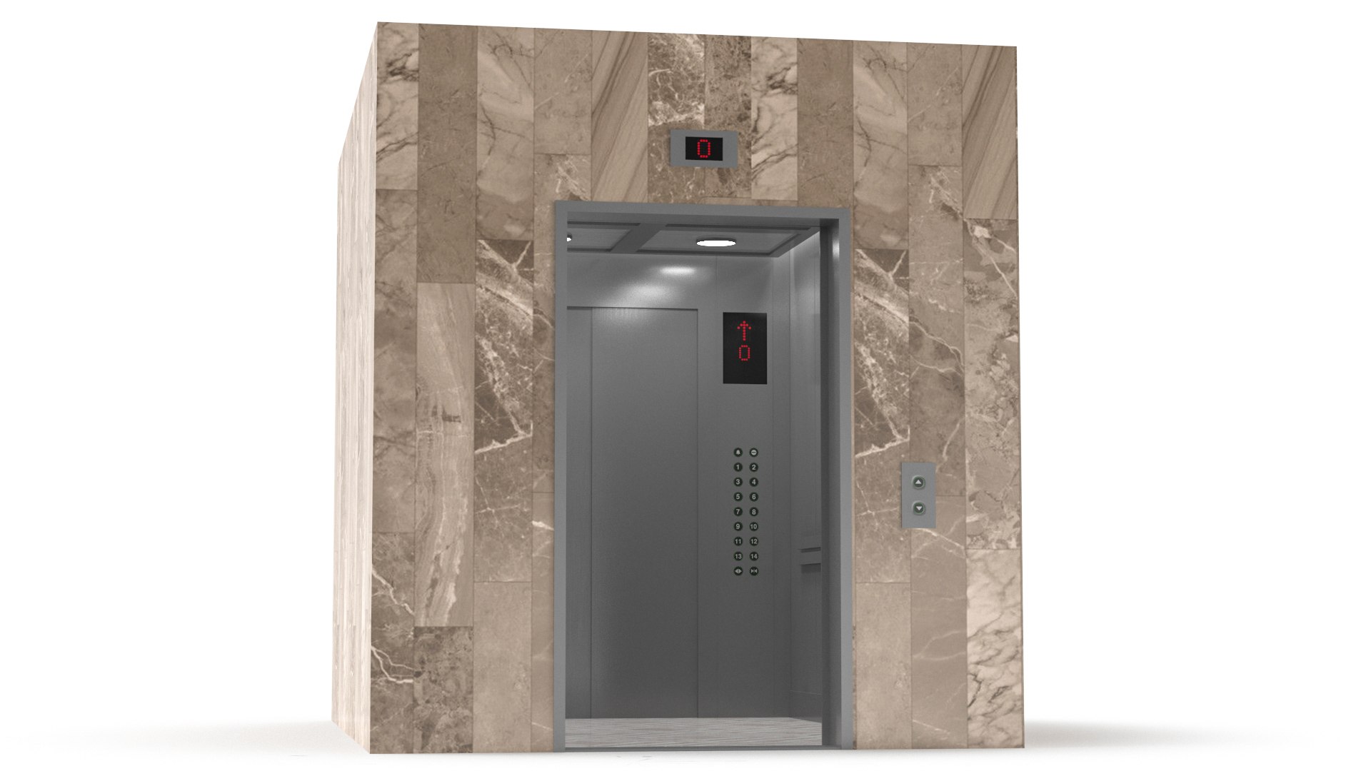 3D model elevator interior exterior - TurboSquid 1497119