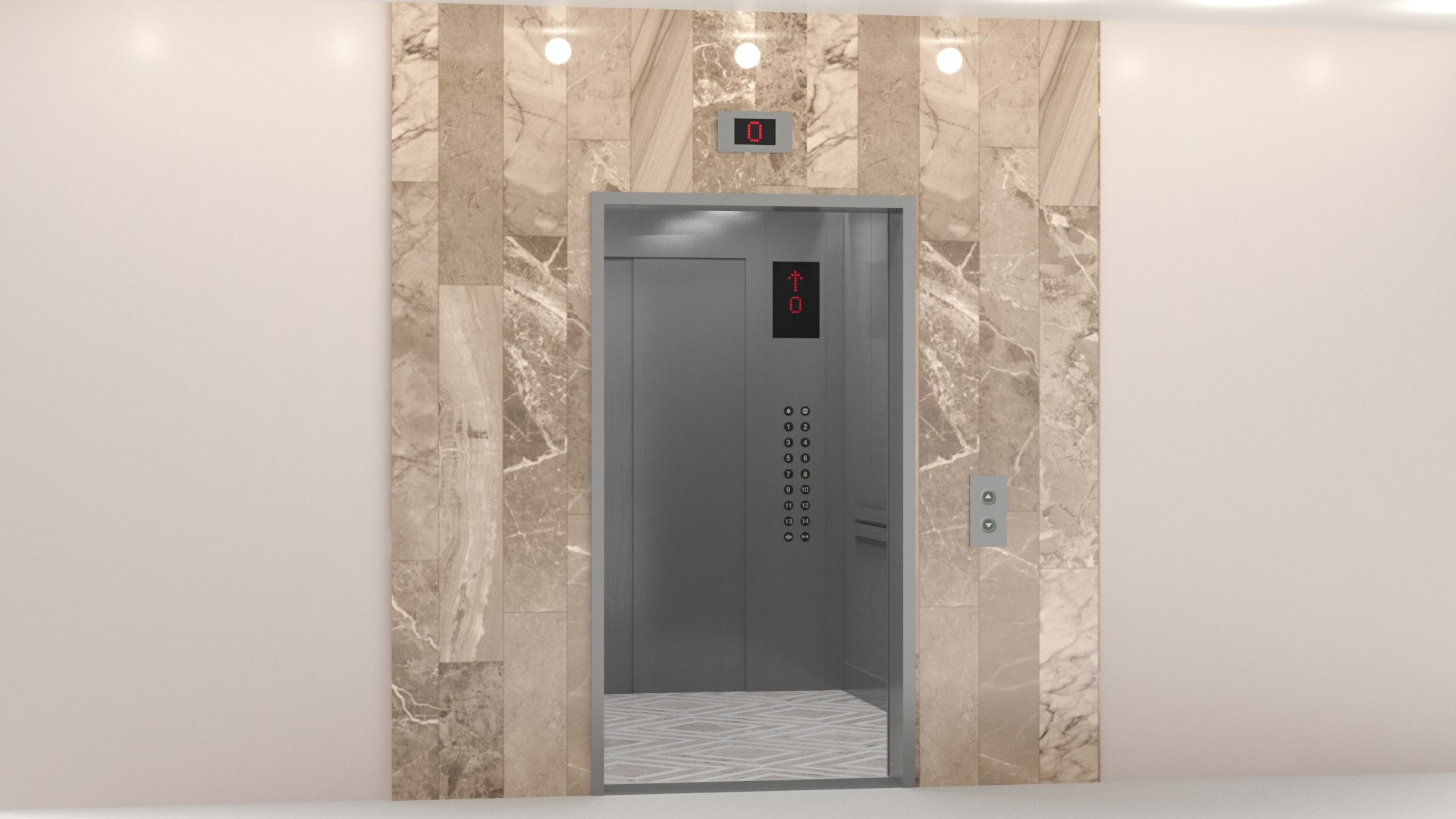3D model elevator interior exterior - TurboSquid 1497119