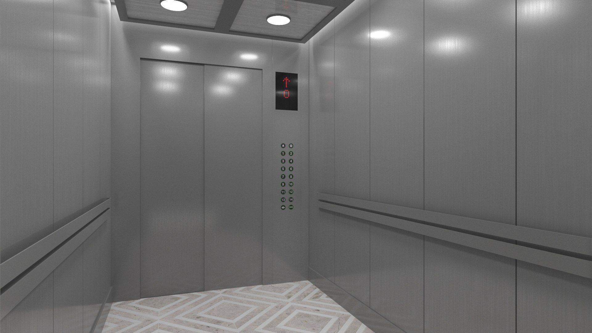 3D model elevator interior exterior - TurboSquid 1497119