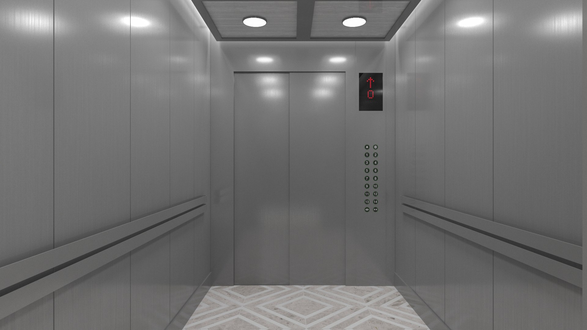 3D model elevator interior exterior - TurboSquid 1497119