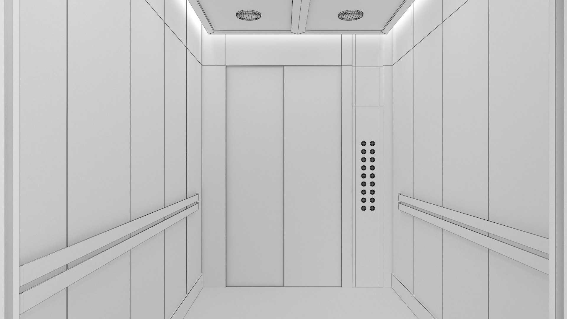 3D model elevator interior exterior - TurboSquid 1497119