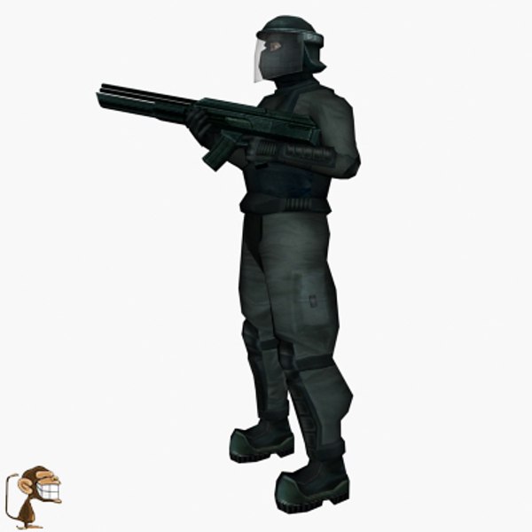 ready assault trooper 3d model