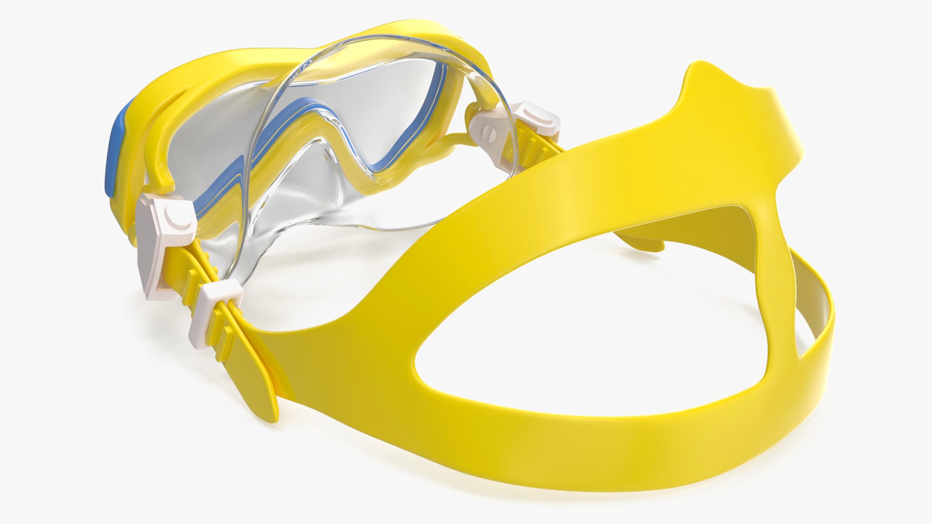 Child Swim Goggles Yellow 3D - TurboSquid 2141011