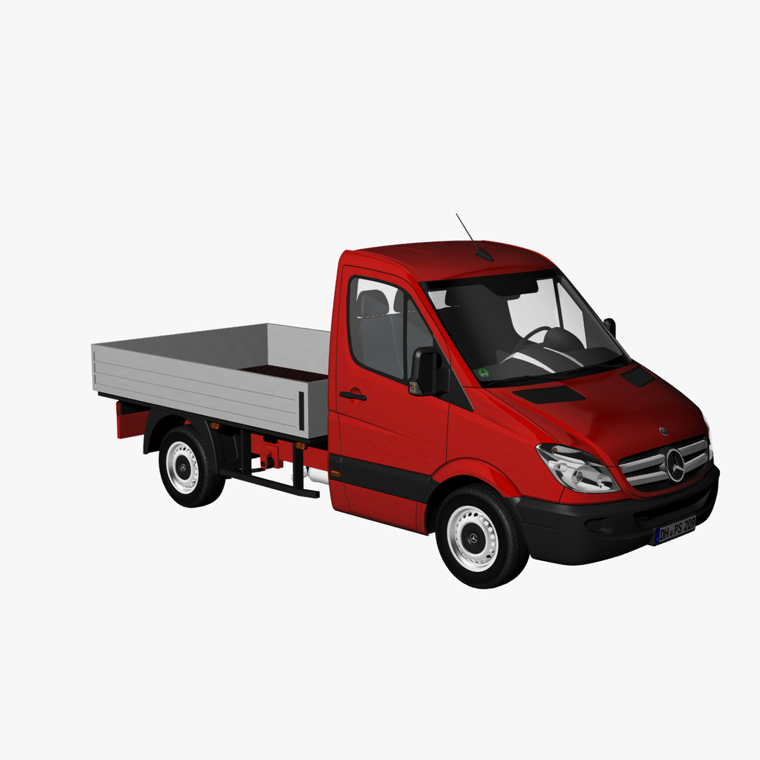 3d Model Sprinter Singlecab Truck 2012
